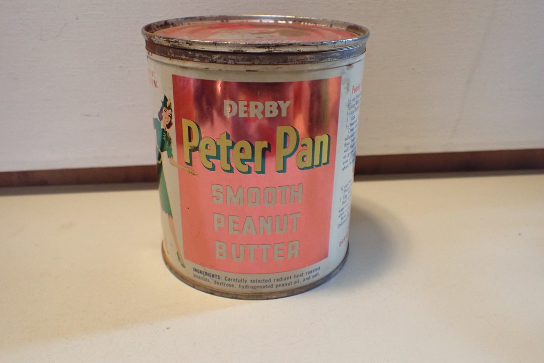 Vintage Derby Peter Pan Smooth Peanut Butter Can Tin 1 Pound 12 Oz Size ...