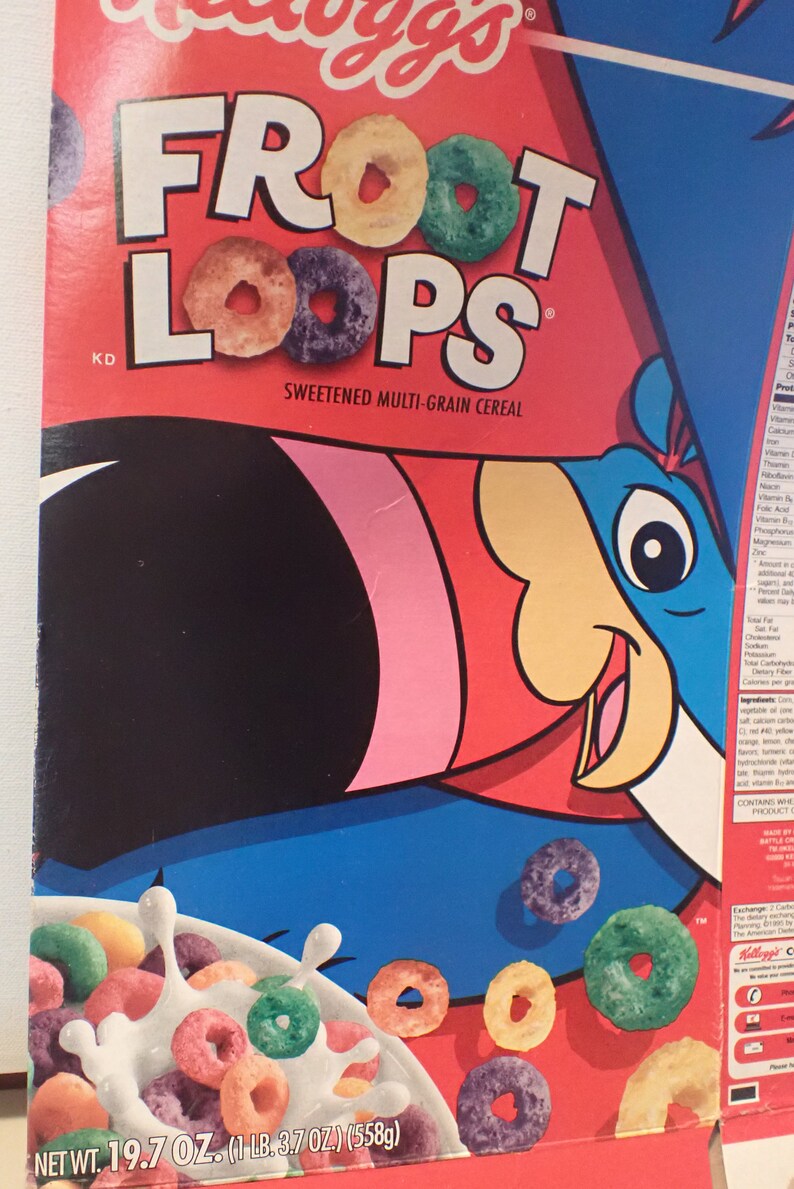 Rare 2002 Kellogg's Fruit Loops Cereal Box Advertising - Etsy