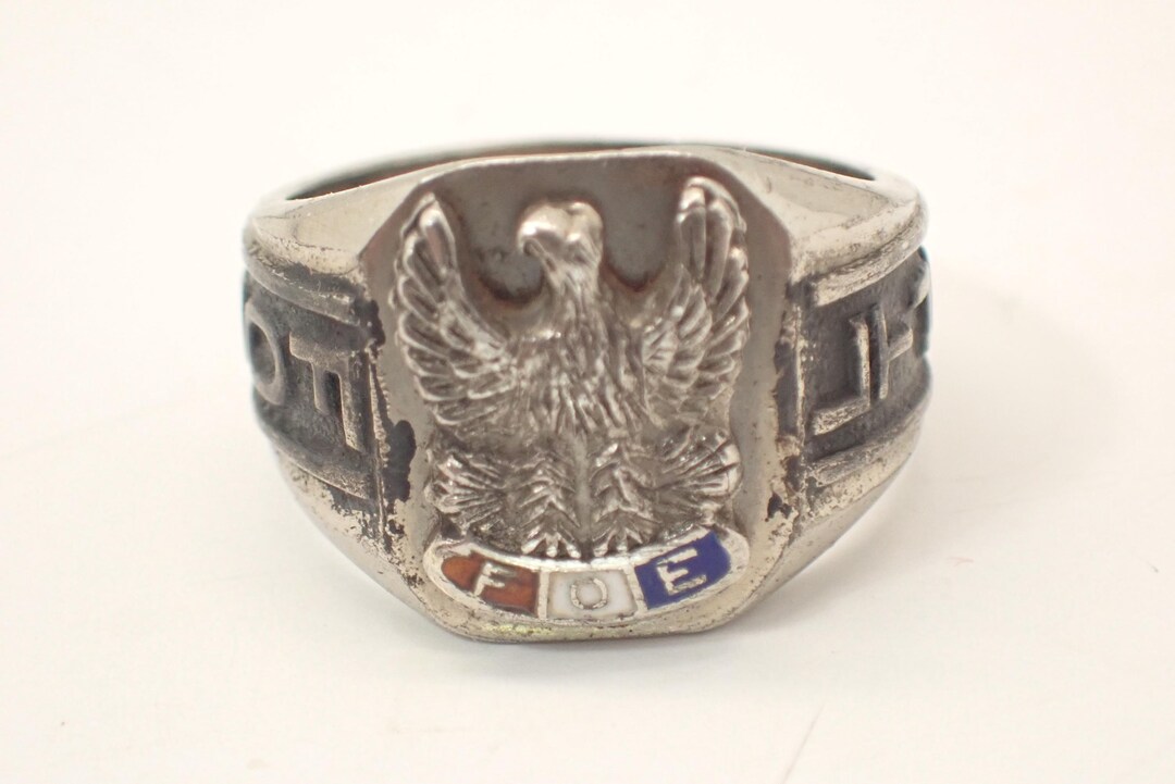 Vintage Sterling Silver Foe Fraternal Order of Eagles Ring 6.5 - Etsy