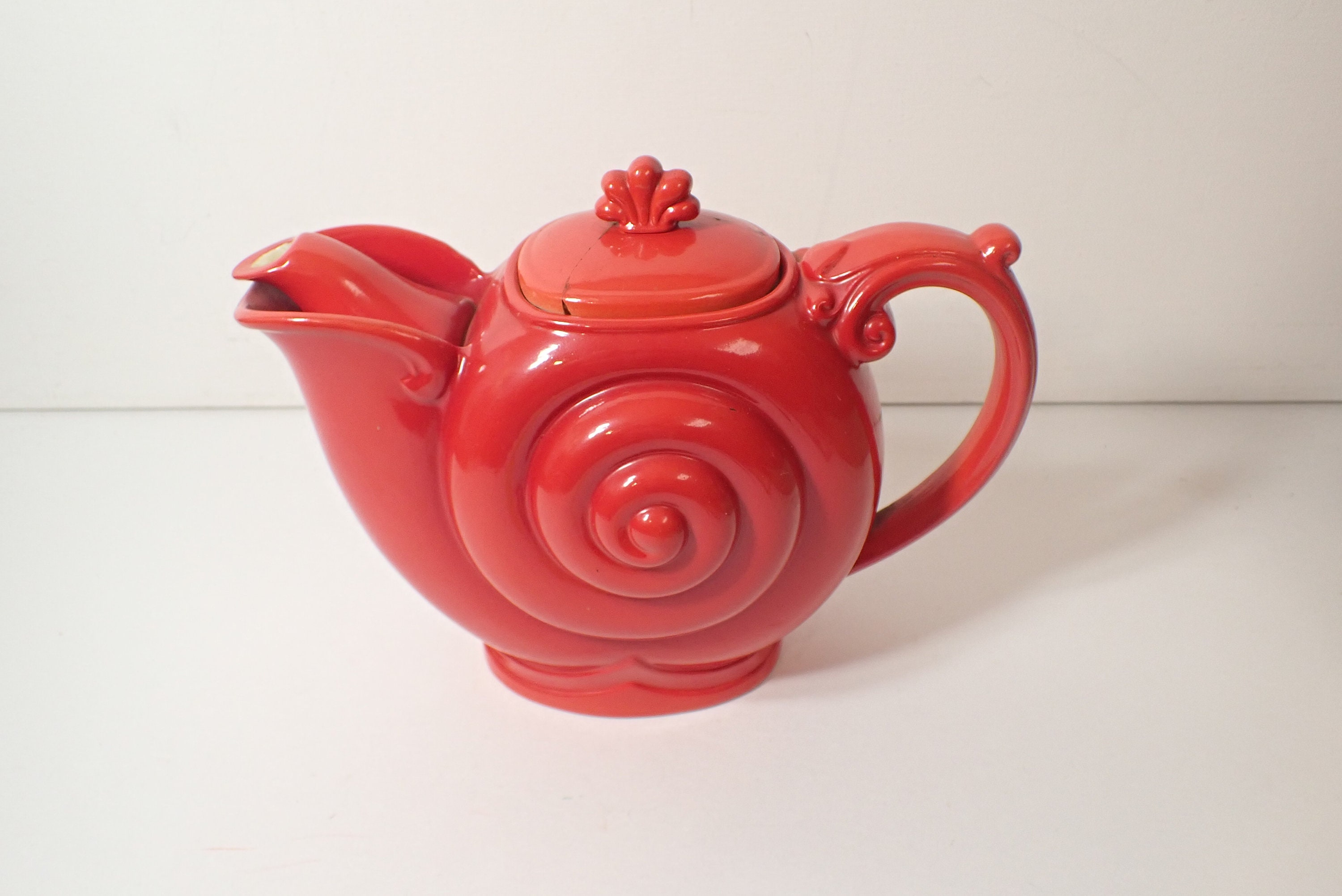 Rare Hall's Chinese Red Nautilus Teapot W Repaired Lid - Etsy