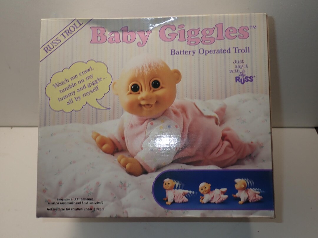 Mib Russ Troll Baby Giggles Doll Crawls Tumbles Giggles - Etsy