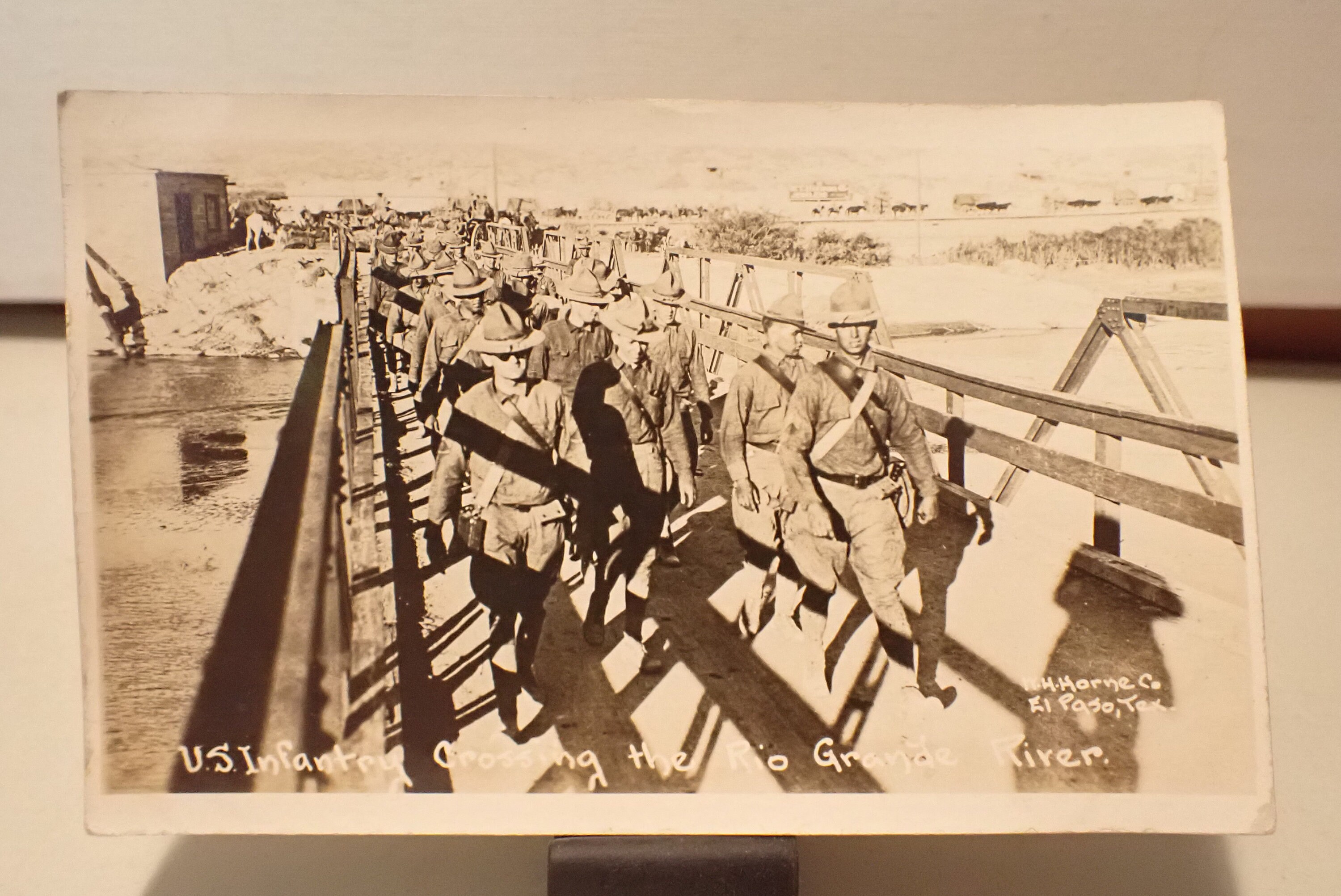 Real Photo Post Card U.S. Ww1 Infantry Crossing the Rio Grand River ...