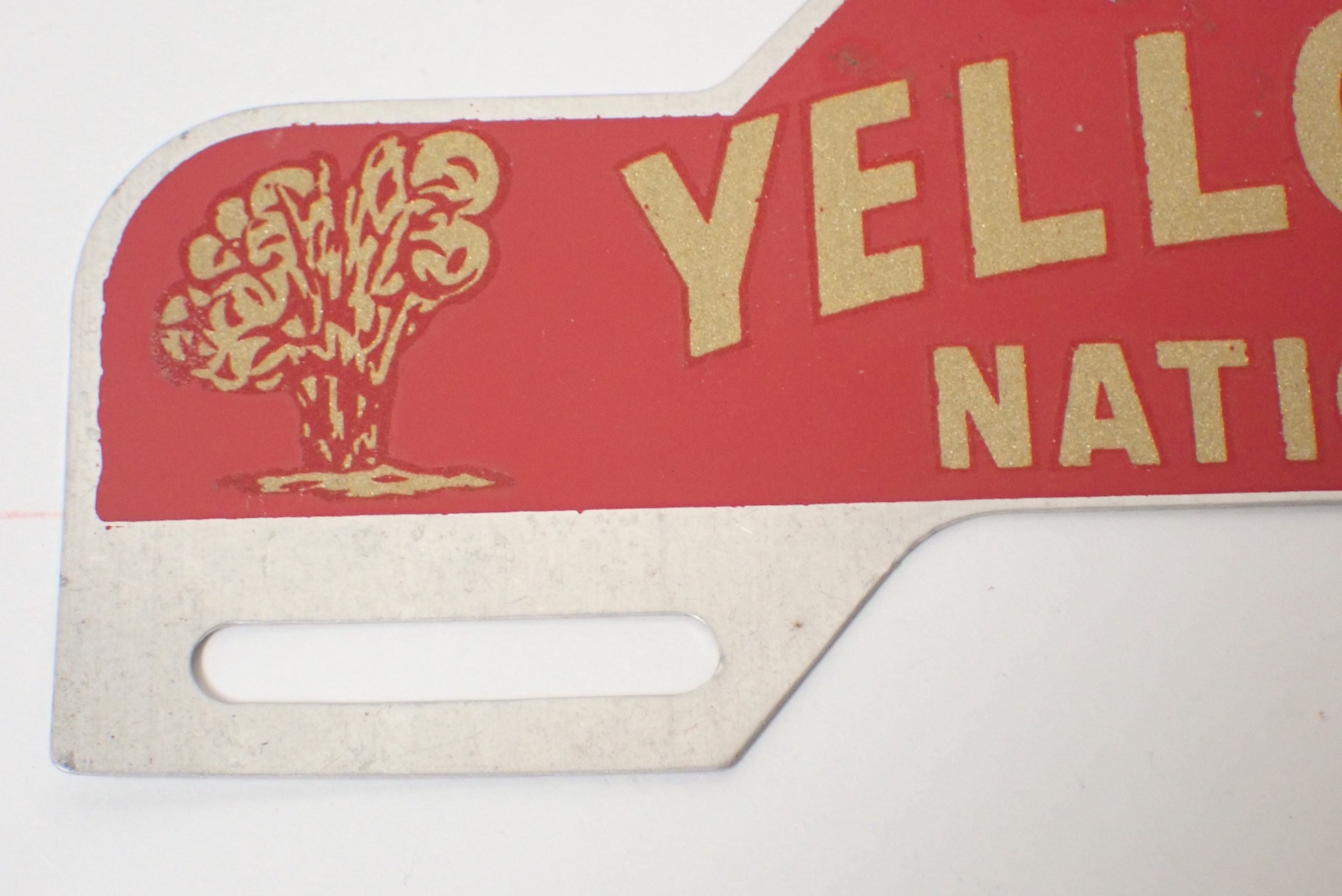 Original 50's License Plate Topper Yellowstone National Park Bear & Old ...