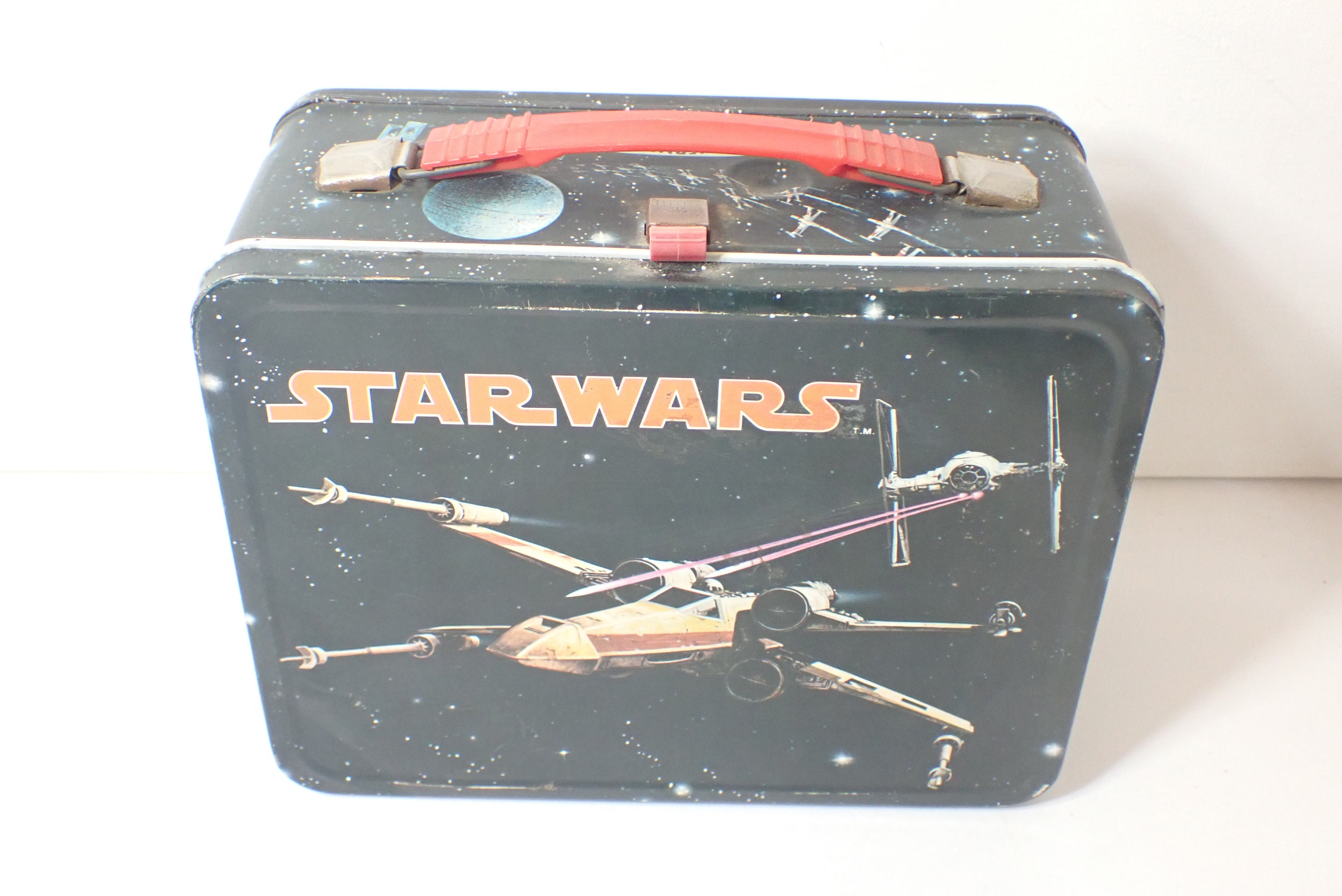 Rare Vintage 1977 Star Wars Heavy Metal Lunch Box W Thermos King Seeley ...