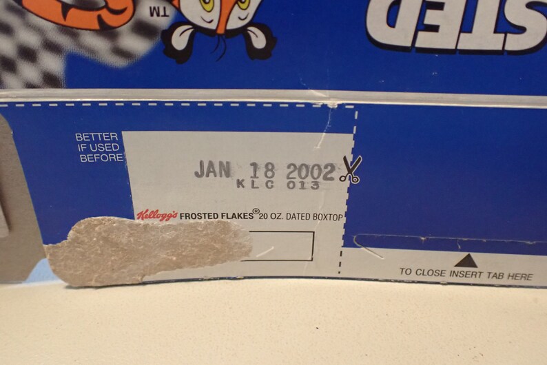 Vintage Kellogg's 2002 Cereal Box Bobby Labonte Advertising Memorabilia ...