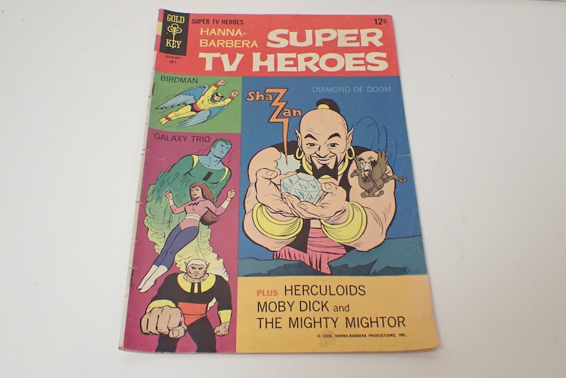Gold Key Hanna Barbara Super Tv Heroes No 2 Comic Moby Dick 1968 - Etsy