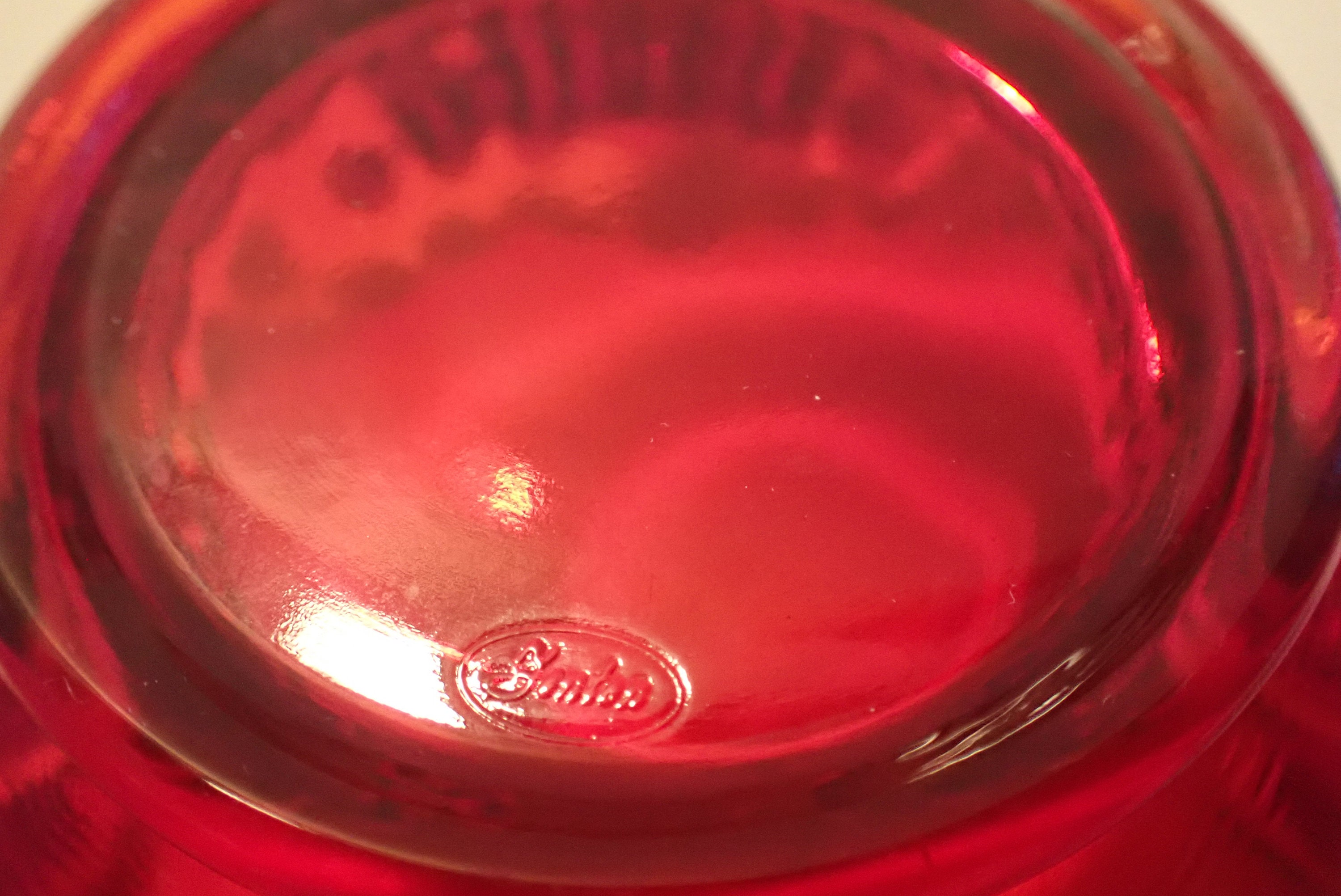 Fenton Ruby Red Snow Crest Heart Shaped Nappy Candy Bowl - Etsy