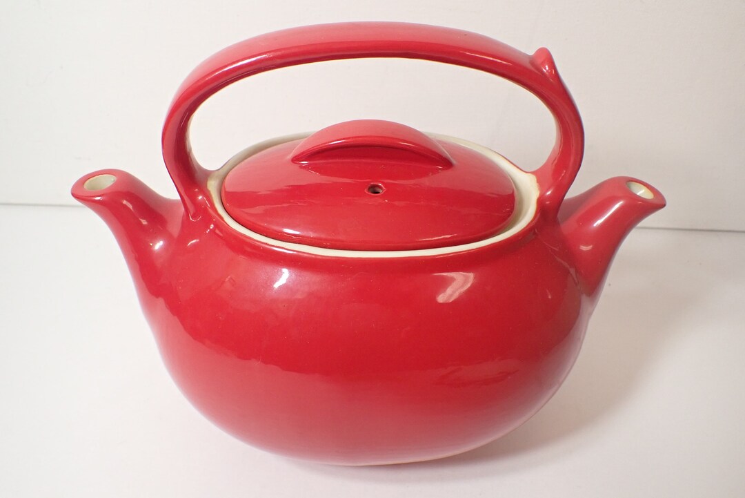 Rare Hall's Chinese Red Teamaster Double Spout Tea Pot - Etsy