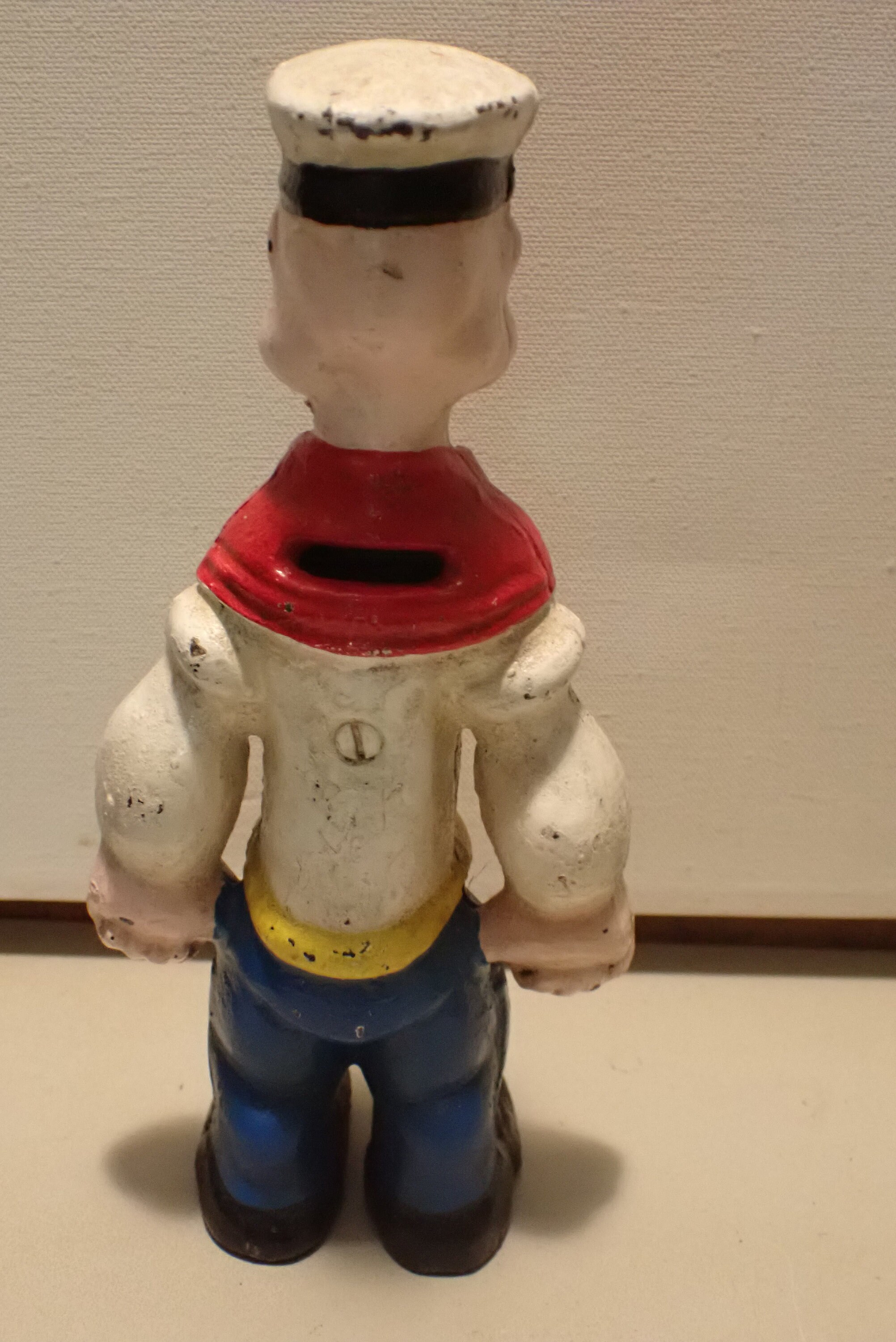 9reproduction Popeye Cast Iron Still Coin Bank Red White Blue - Etsy
