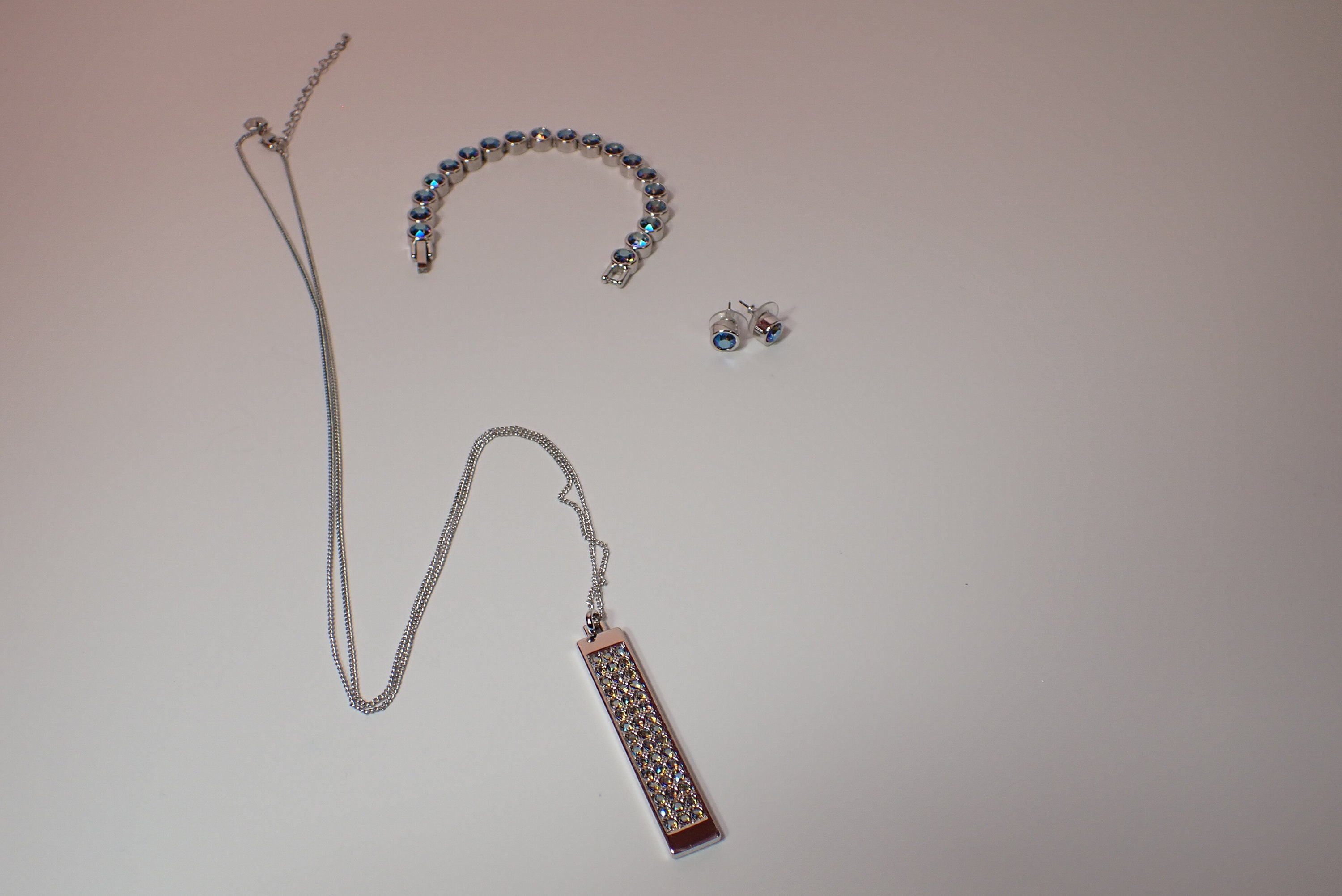 touchstone crystal by Swarovski necklace bracelet earrings 3 pcs set