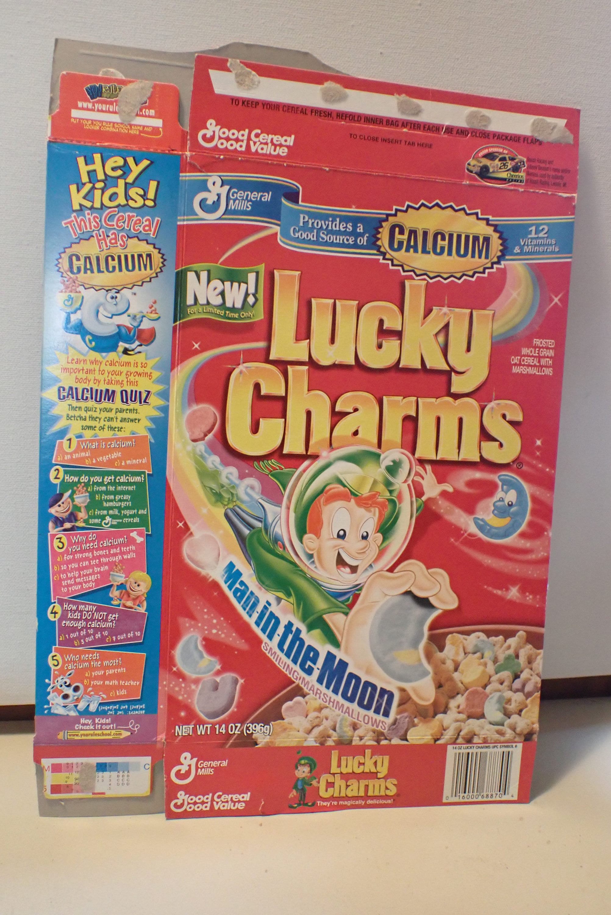Back Of Lucky Charms Cereal Box