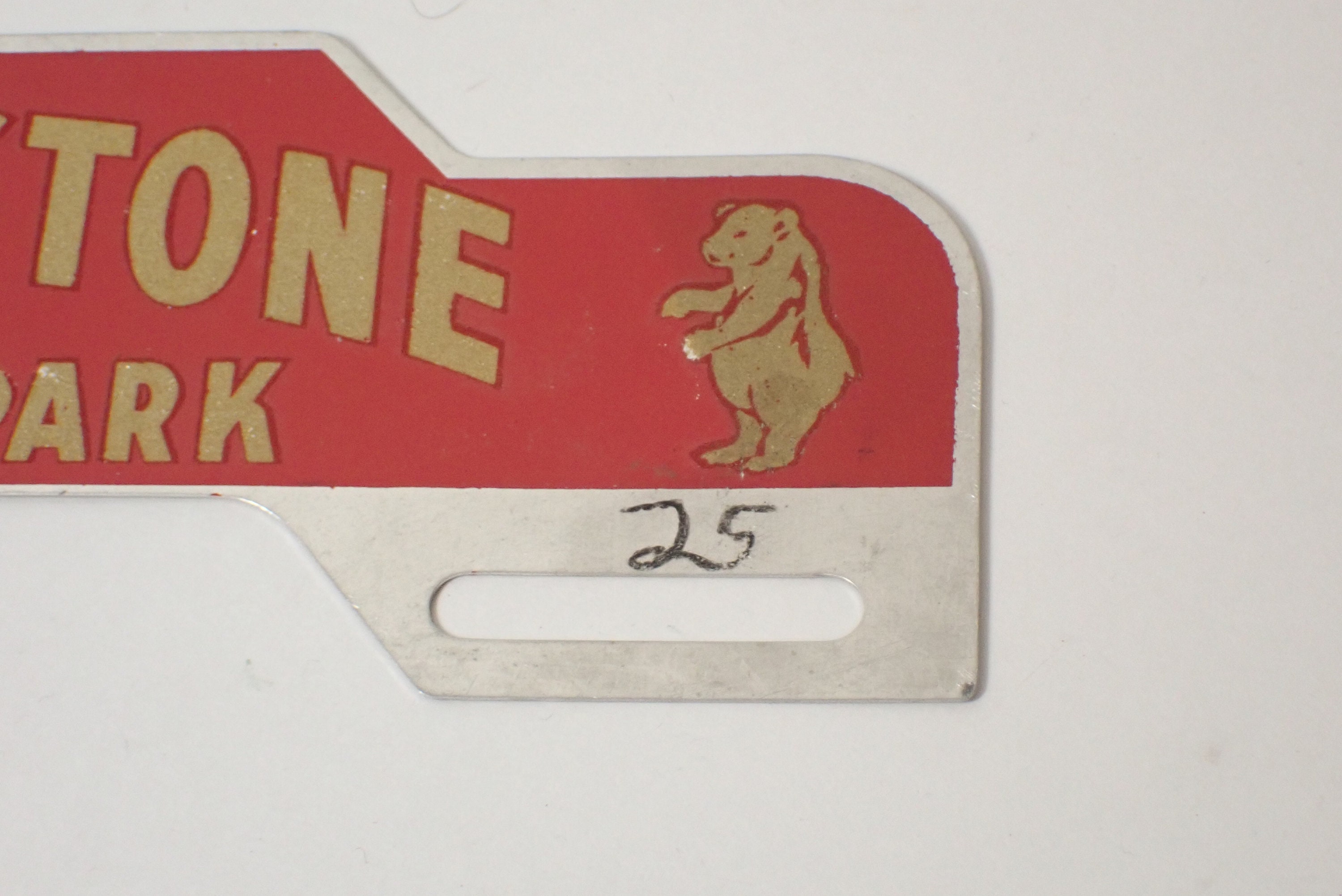 Original 50's License Plate Topper Yellowstone National Park Bear & Old ...