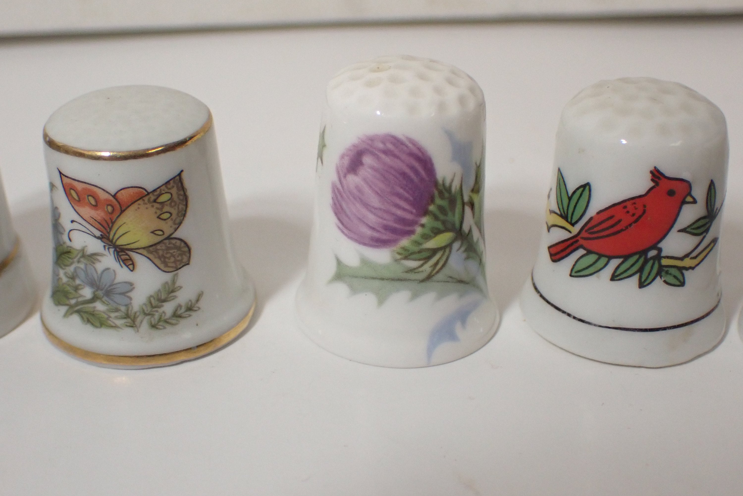 15 Vintage Porcelain Thimbles Coca Cola Birds Light House - Etsy