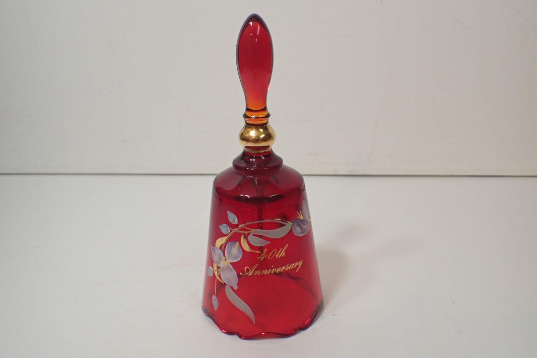 Fenton Ruby Red 40th Anniversary Bell 6 3/4" - Etsy