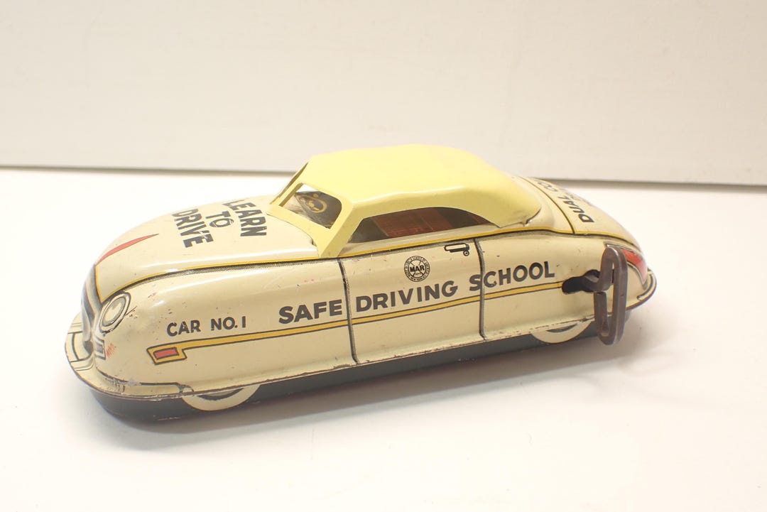 Vintage Super Clean Marx Wind up Learn to Drive Toy Car Works - Etsy