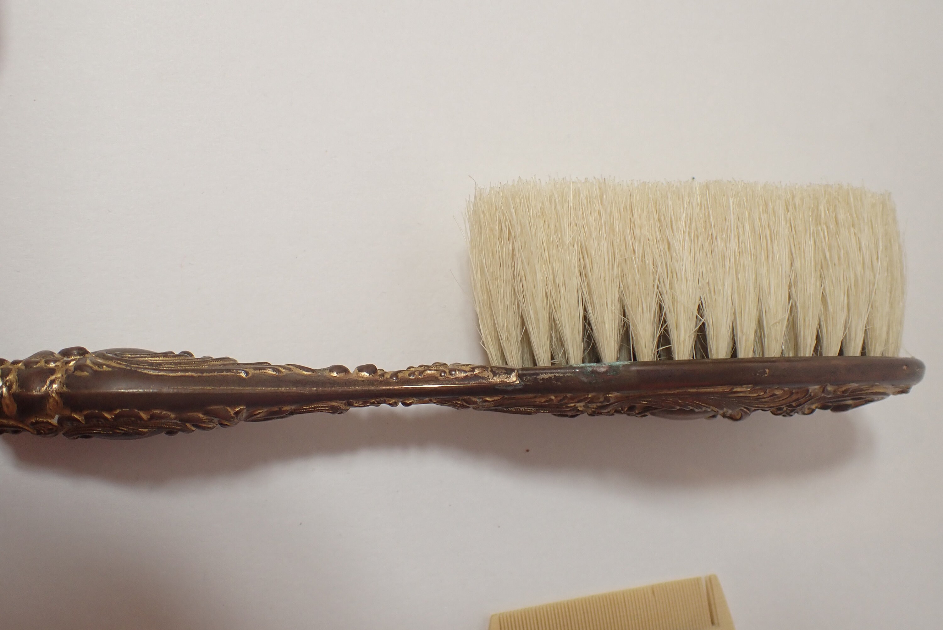 Vintage Antique Childs/baby Double Sided Comb and Brush Set Metal ...