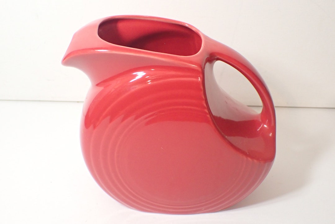 Fiesta Scarlet Disc Pitcher 7 1/2" - Etsy