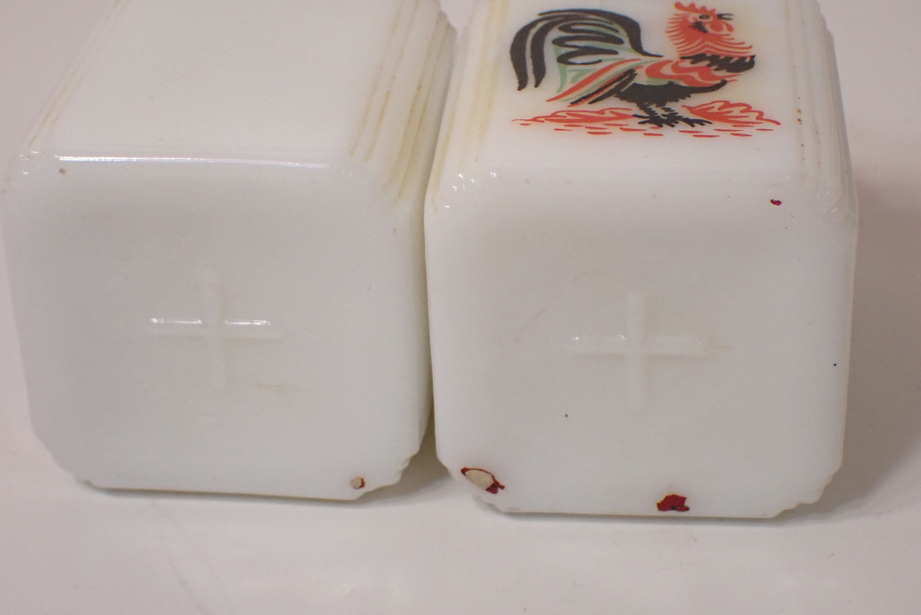 Vintage Mckee Tipp City Milk Glass Cloves & Nutmeg Shaker Rooster Never ... Vintage Mckee Tipp City Milk Glass Cloves & Nutmeg Shaker Rooster Never ...