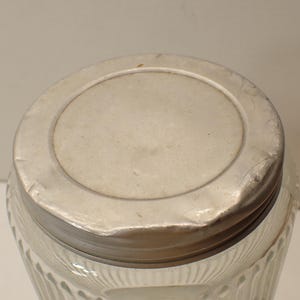 Vintage Hoosier Ribbed Glass Canister Jar W Original Lid 8" Unmarked - Etsy