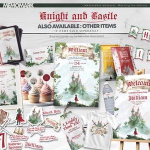 Knight and Castle Birthday Welcome Sign for Kids - Editable and ...