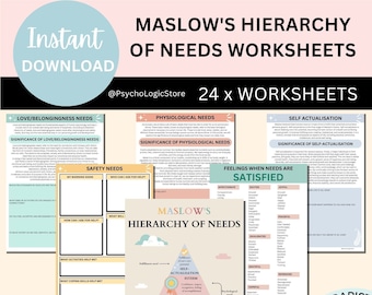 Maslow's Hierarchy of Needs Workbook - Etsy