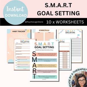 Goal Setting Worksheet, Goal Planner, Smart Goals, Goal Tracker, Goal ...