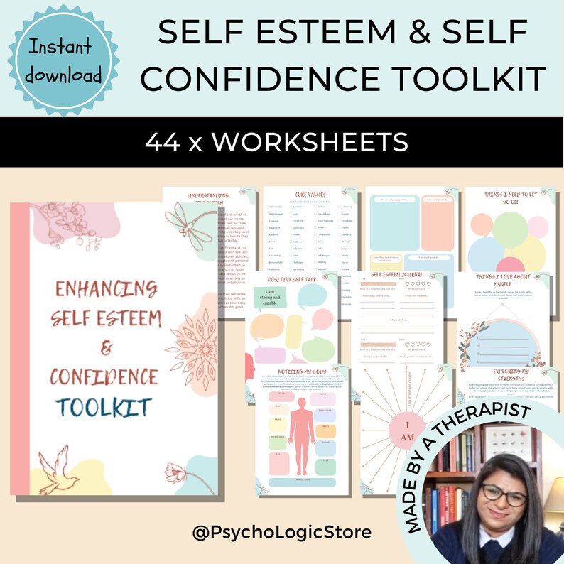 Self Esteem Worksheets, Therapy Worksheets, Therapy Resources ...