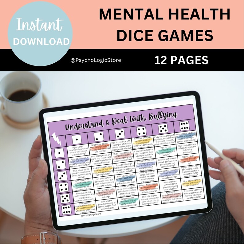 School Counseling & Therapy Dice Game for Teens, Group Therapy, Therapy ...