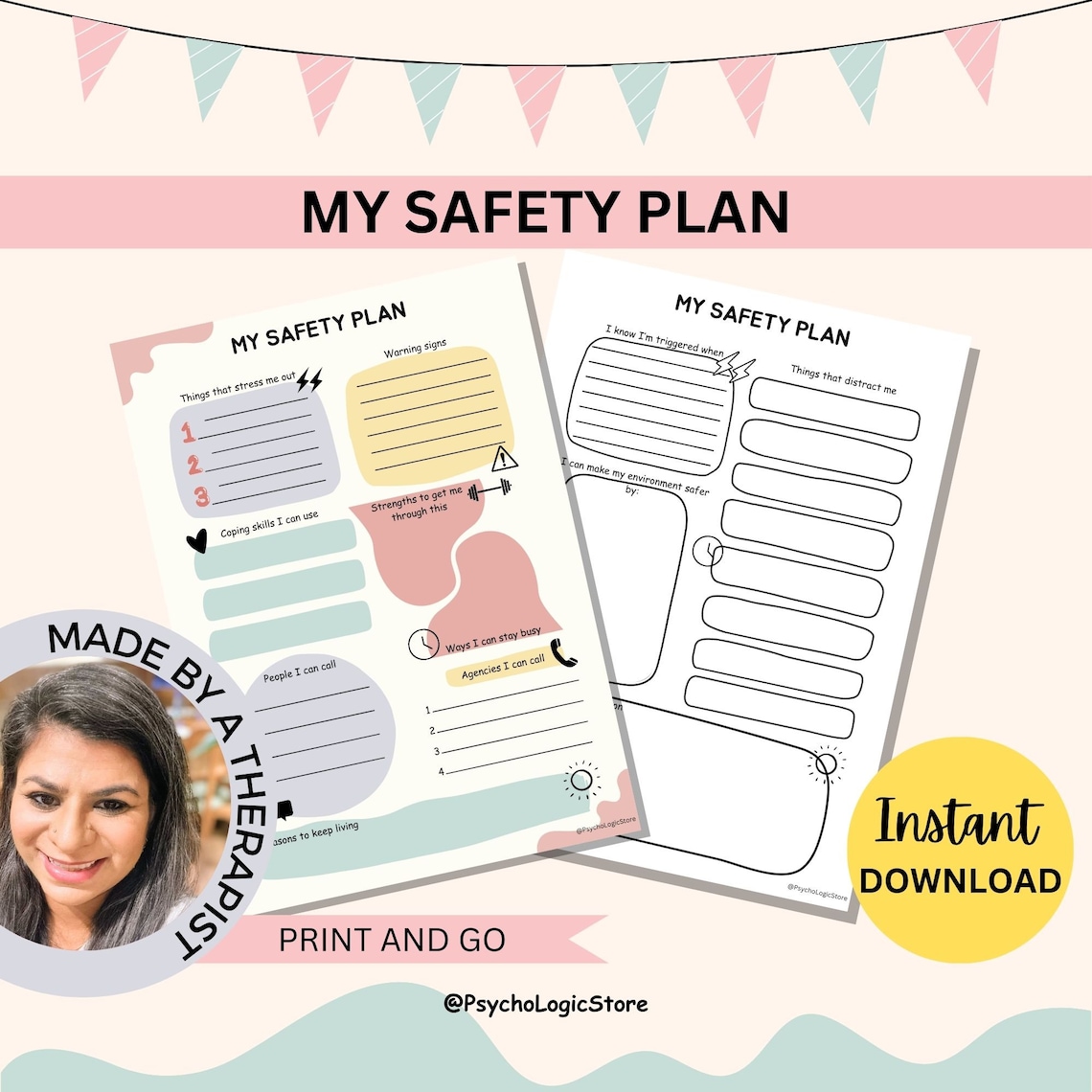 Crisis Safety Plan, Therapy Resource, Therapy Tools, School Counseling ...