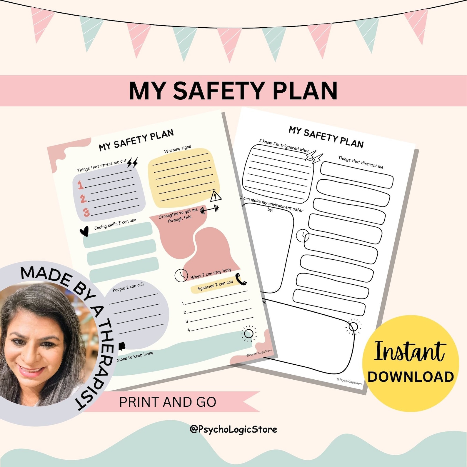 Crisis Safety Plan, Therapy Resource, Therapy Tools, School Counseling ...