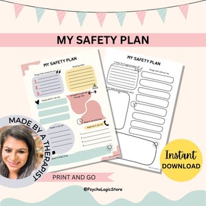 Crisis Safety Plan, Therapy Resource, Therapy Tools, School Counseling ...