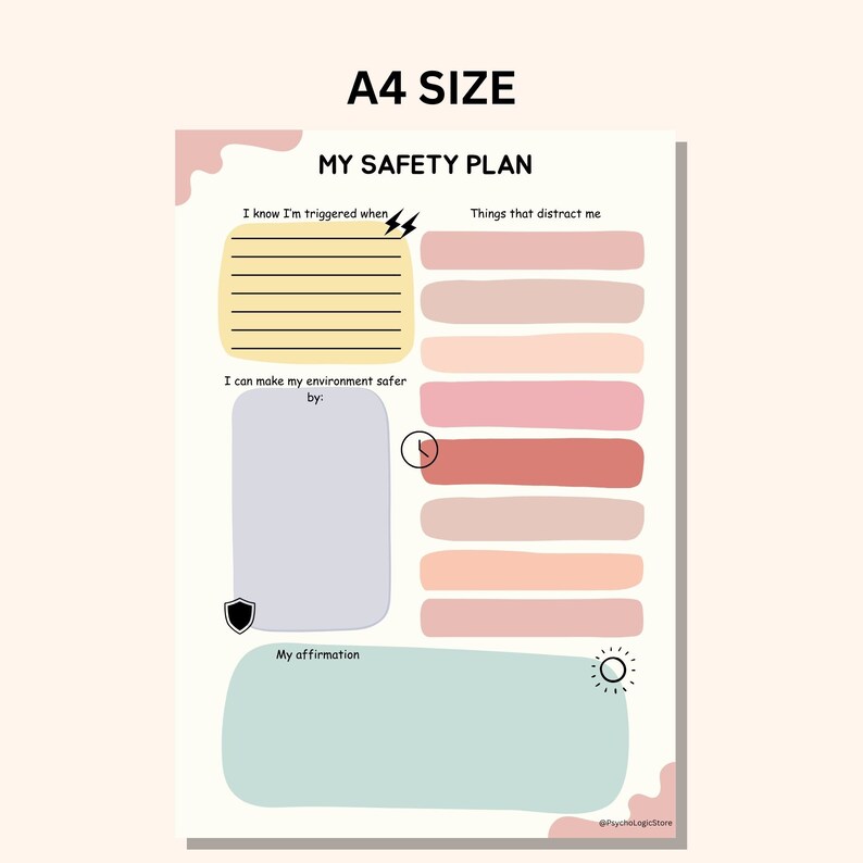 Crisis Safety Plan, Therapy Resource, Therapy Tools, School Counseling ...