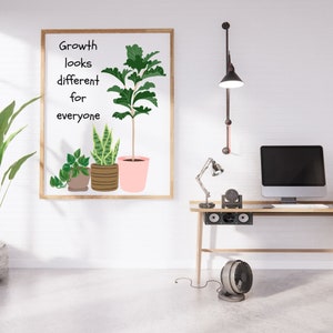 Growth Looks Different for Everyone Poster, Office Poster, School ...