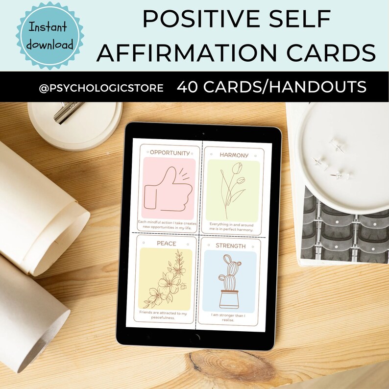 Affirmation Cards, Printable Cards, Motivational Cards, Positivity ...