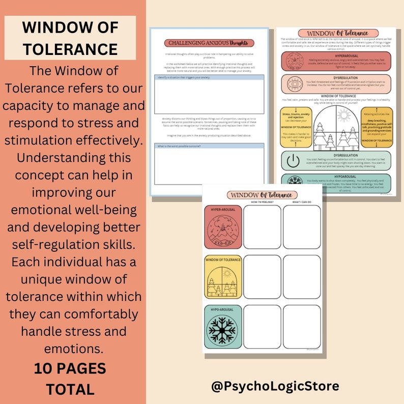 Window of Tolerance, Arousal States, Emotional Regulation, Therapy ...