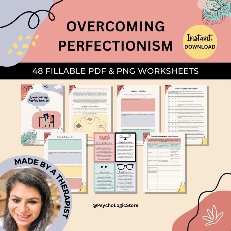 Overcome Perfectionism. Therapy Worksheets. Therapist Resource ...