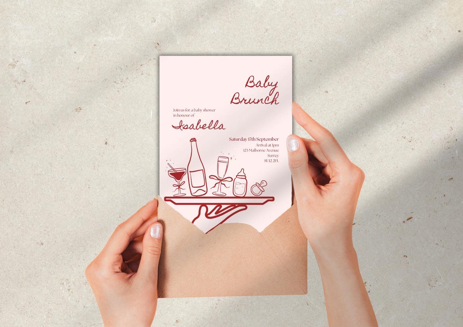 Handwritten Baby Shower Invite & Prediction Card (canva Template) - Etsy
