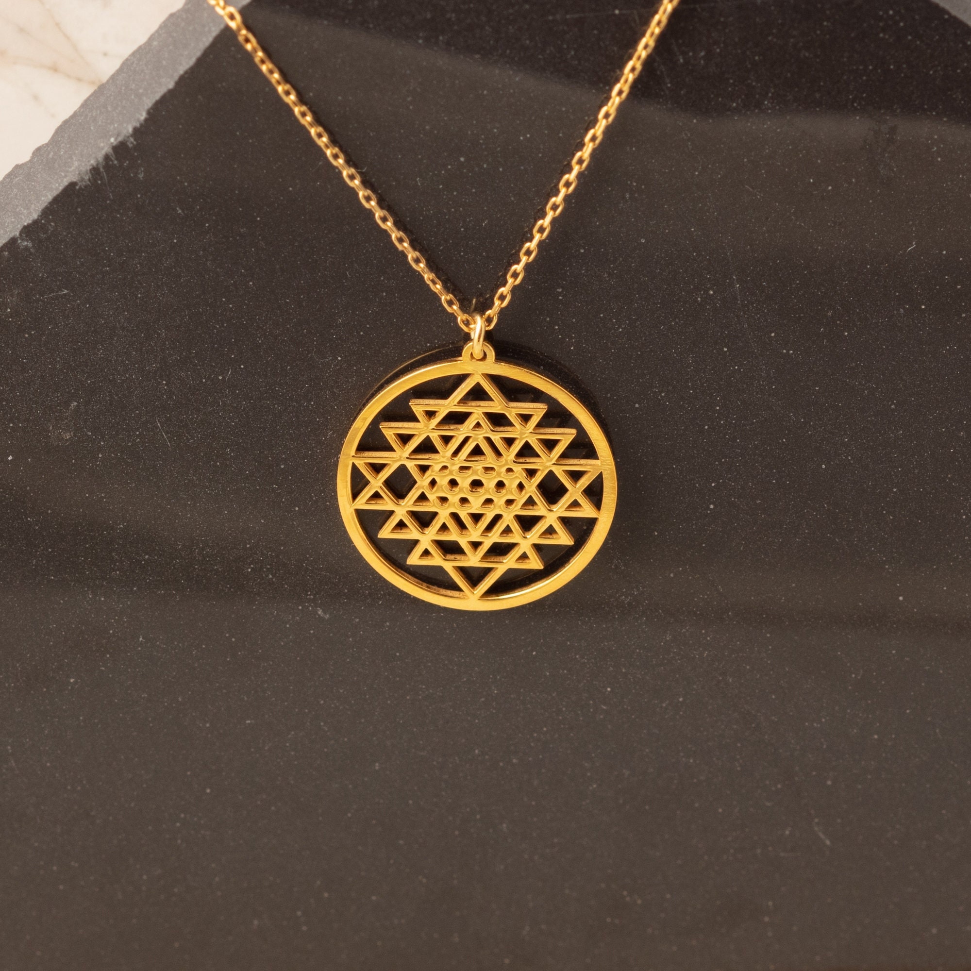 Sri Yantra Silver Necklace Sacred Jewelry Metaphysical Jewelry ...