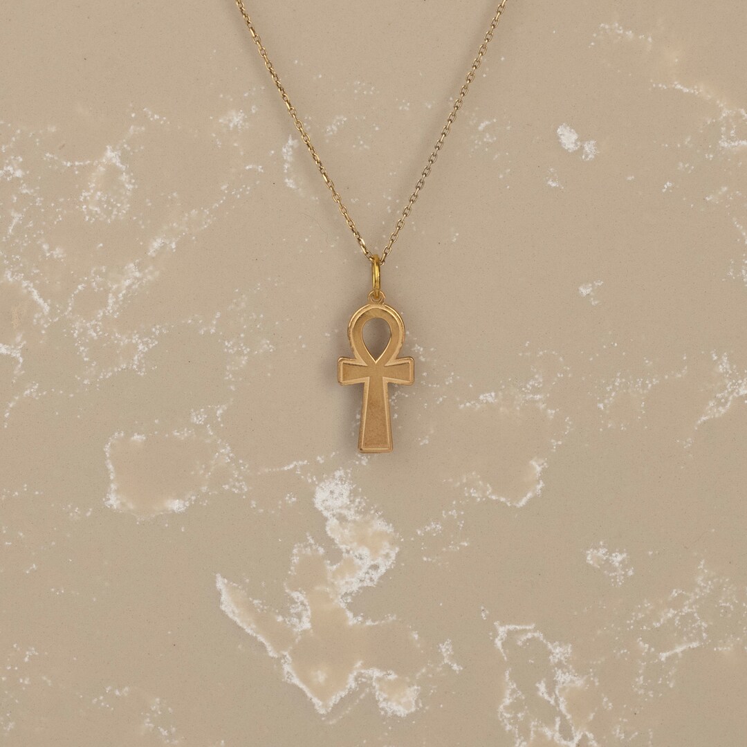 Ankh Pendant Necklace Symbol of Life and Rebirth, Sterling Silver ...