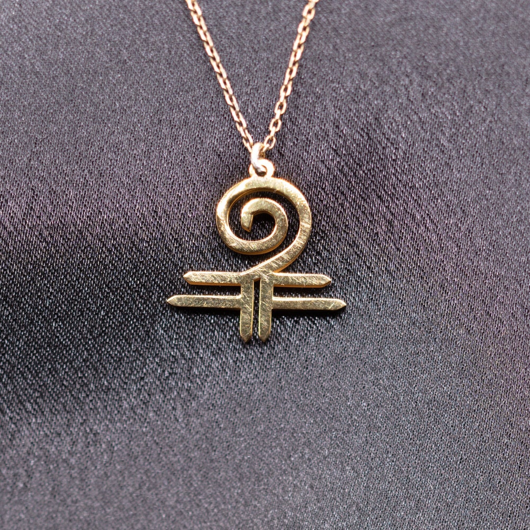 Esoteric Earth Symbol Silver Necklace Silver Spiritual Charm, Silver ...