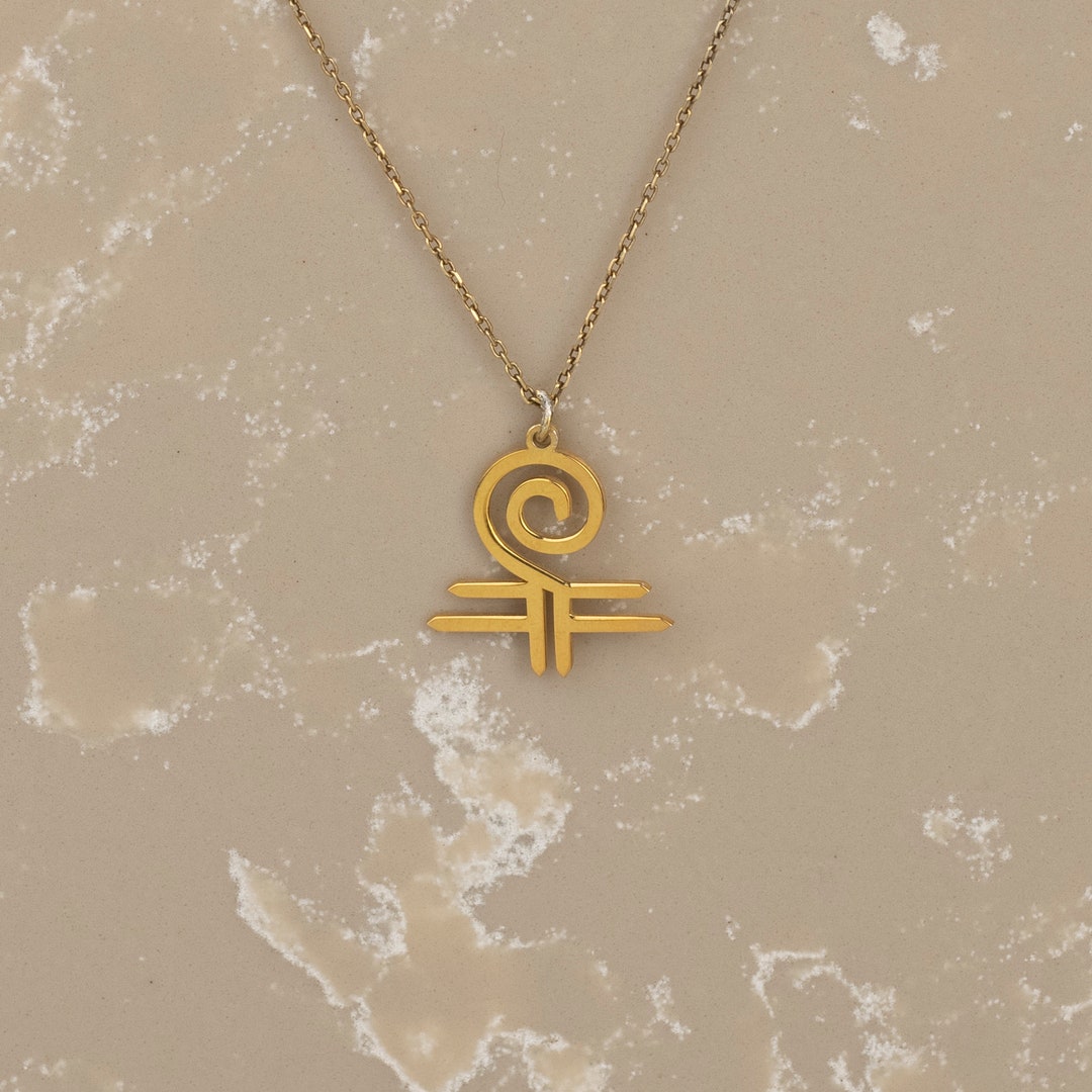 Esoteric Earth Symbol Silver Necklace Silver Spiritual Charm, Silver ...