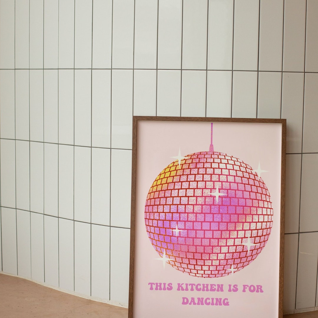 This Kitchen is for Dancing Y2K Wall Art, Retro Kitchen Poster ...