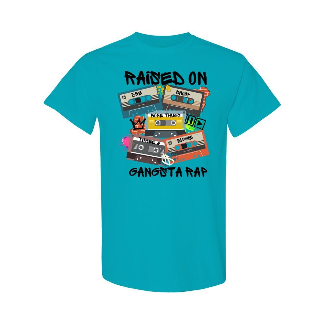 Raised on Gangsta Rap, 90s Rap Tshirt, Tupac Shirt, 90s Nostalgia ...