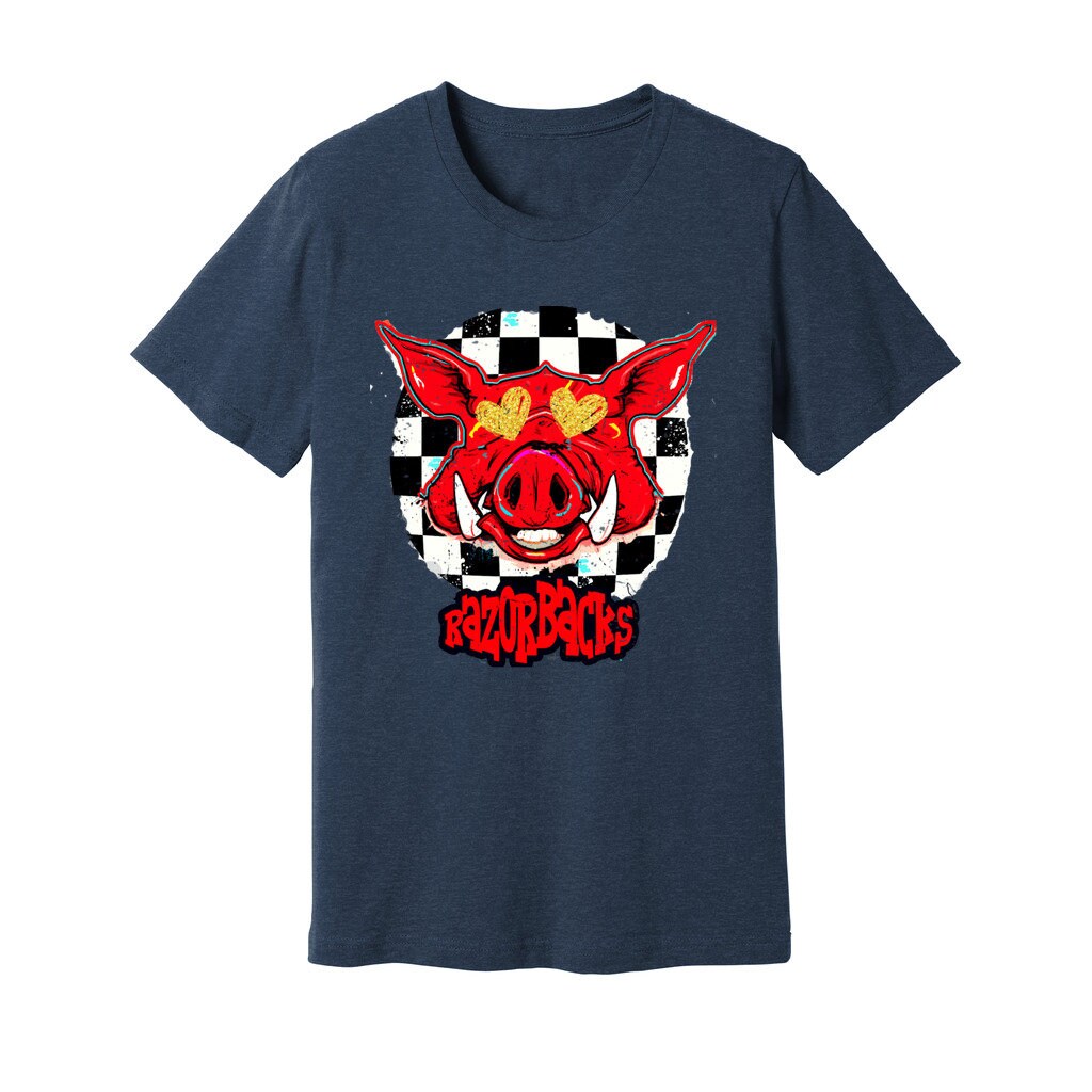 Preppy Razorbacks Mascot Shirt, Retro Checkered SEC Woo Pig Sooie ...