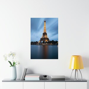 Paris Eiffel Tower Night France Poster, Paris France Print, Paris ...