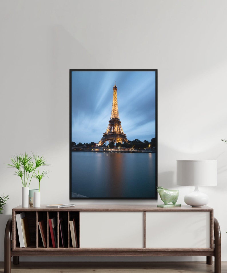Paris Eiffel Tower Night France Poster, Paris France Print, Paris ...