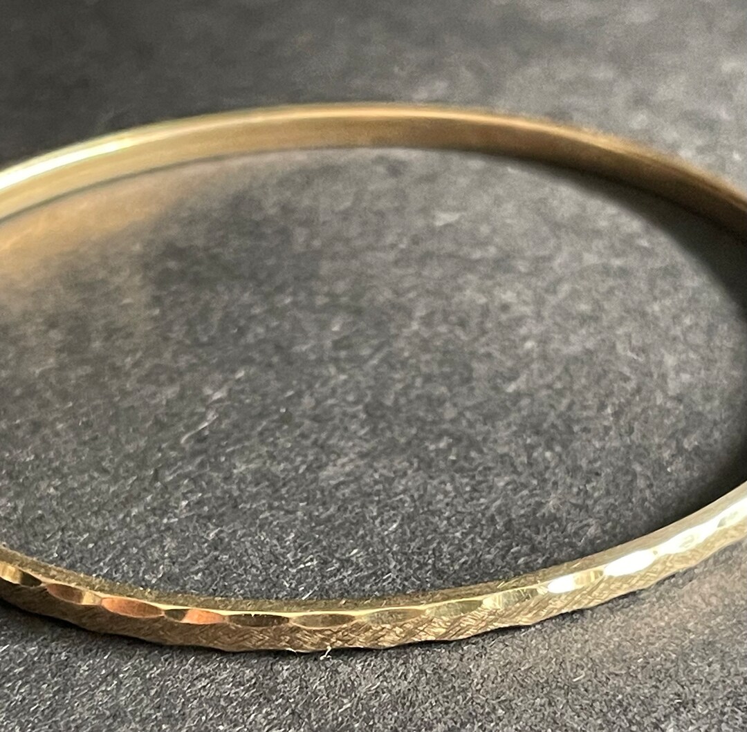 Vintage Solid Gold Bangle, Gold Bangle, Vintage Gold Bangle, Solid Gold Bangle, 9ct Bangle ...