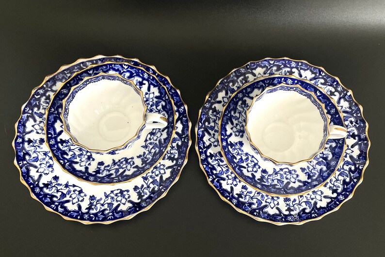 Antique Spode Copelands China Tea Set 4 X Trios , 1 X Large Tea Plate ...