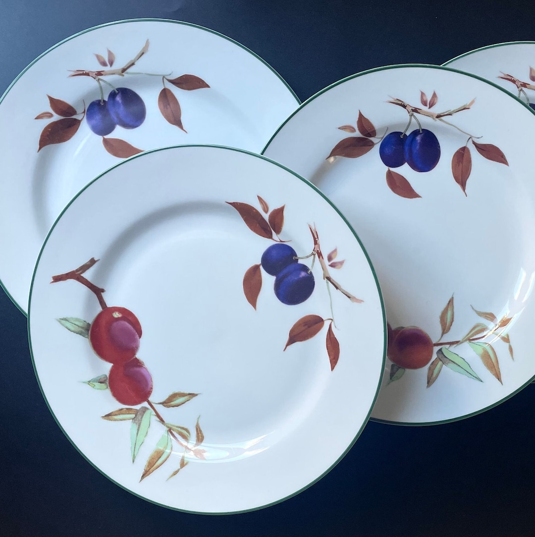 4 Evesham Vale Royal Worcester Dinner Plates Fine Porcelain - Etsy