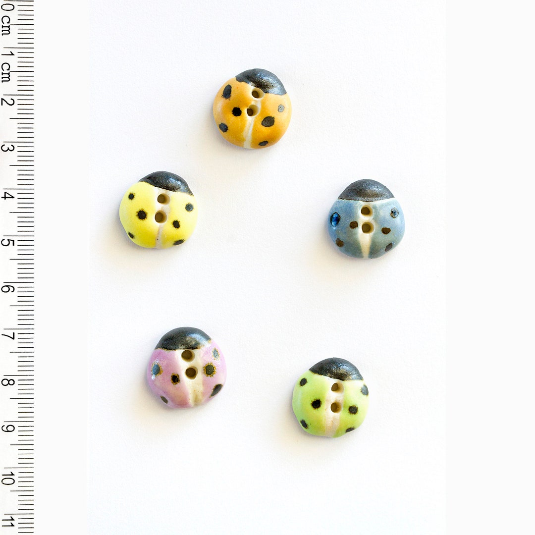 Ladybird Buttons, Handmade Buttons, Fun Buttons, Decorative Buttons ...